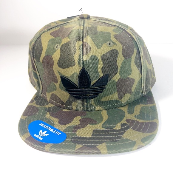 adidas | Accessories | Adidas Originals Trefoil Forest Camo Snapback ...